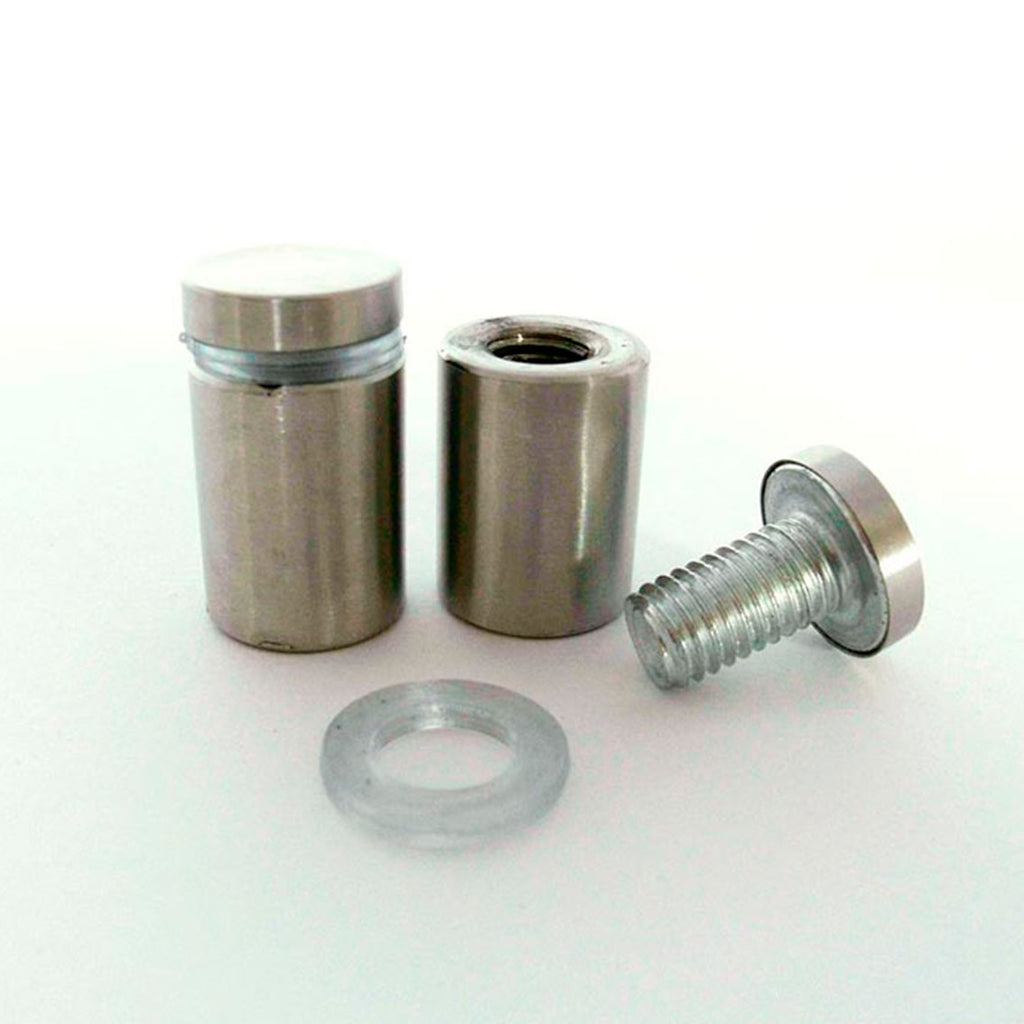 PIN DE ALUMINIO - SEPARADOR DE ACRILICO COLOR ALUMINIO CEPILLADO 12MMX ...